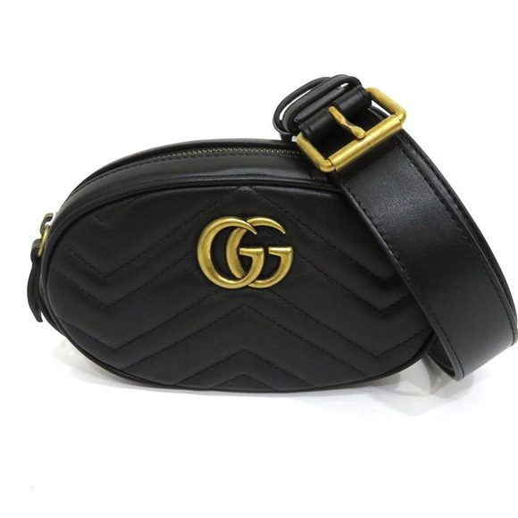 Gucci | Bags | Gucci Belt Waist Bag Black Gg Bag Marmont Bag Ns Rank ...
